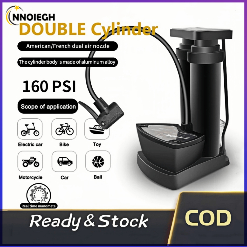 Foot Tire Pump Bike Ultra-Light Steel High Pressure 120 PSI Portable ...