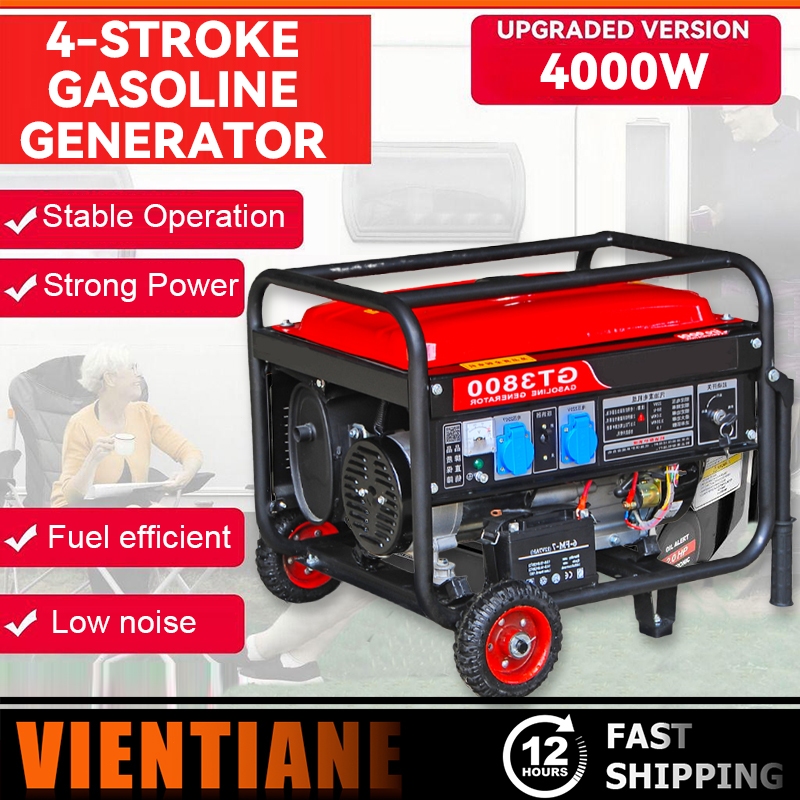4 Stroke 220V 60HZ Portable Gasoline Generator Set Efficient Strong ...