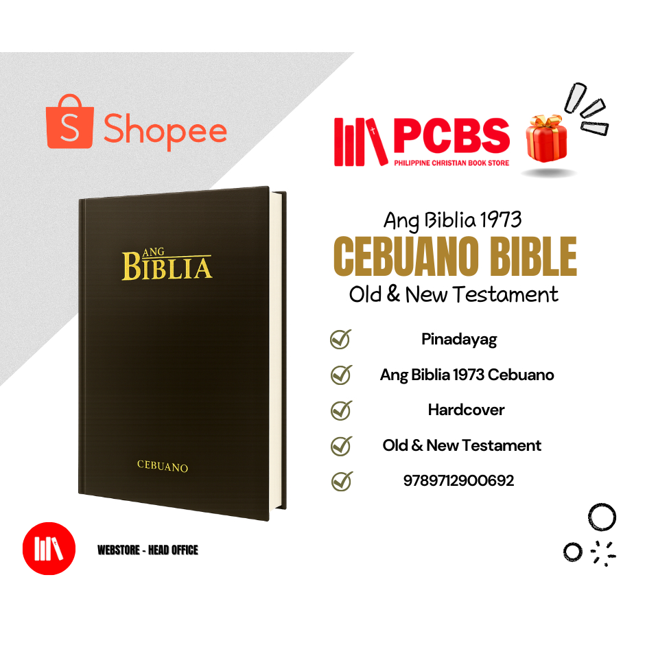 PCBS Cebuano Bible Pinadayag Ang Biblia 1973 (FONT SIZE 9/OLD & NEW ...