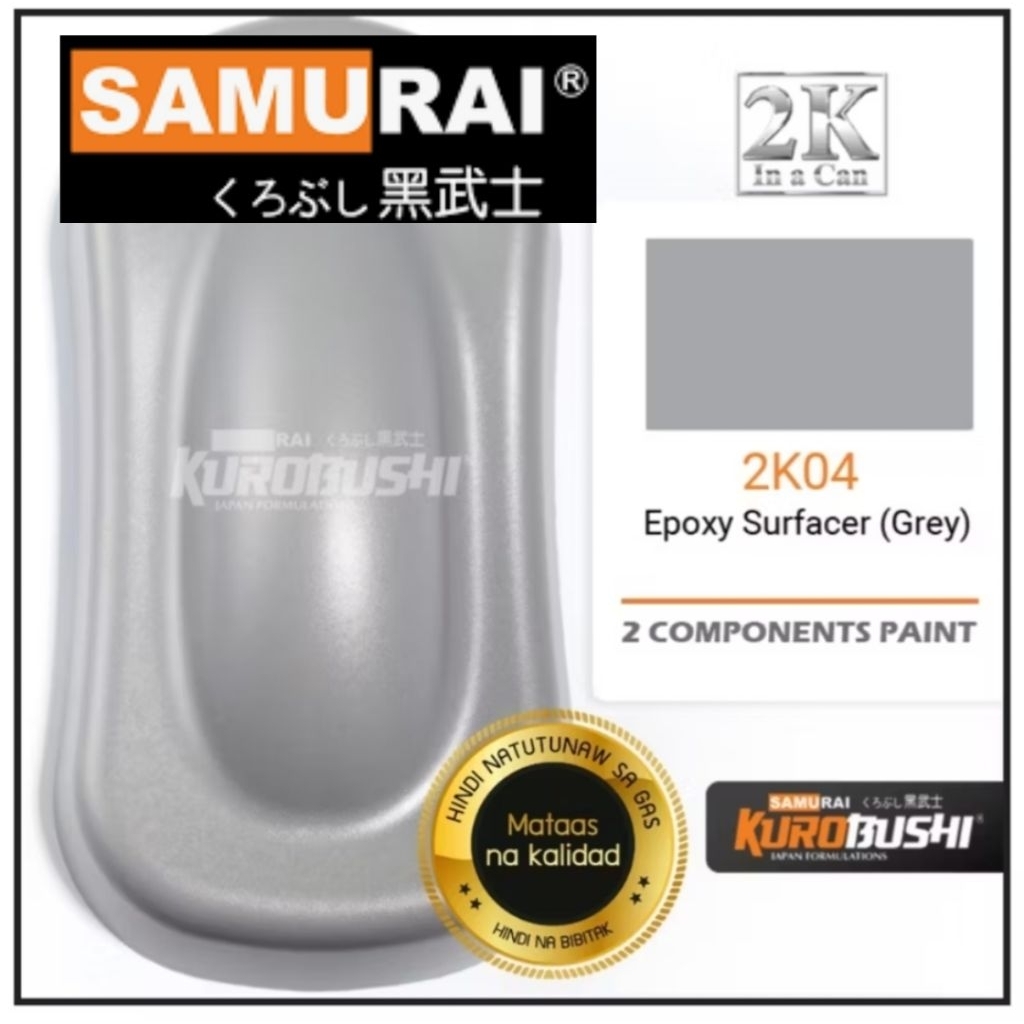 Samurai Paint 2K04 Epoxy Surfacer Grey (2k04 Primer Grey) | Shopee ...