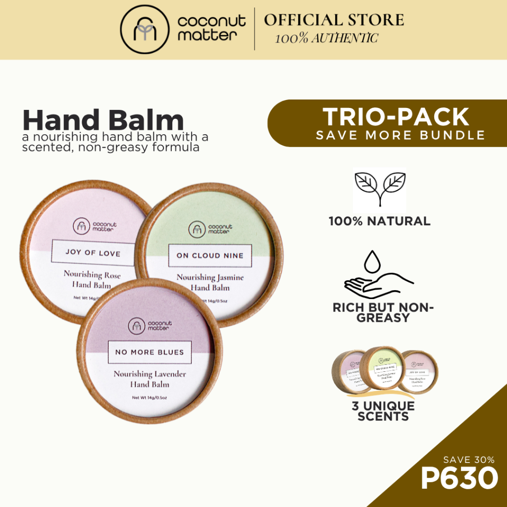 Coconut Matter Nourishing Hand Balm 3-Pack (14g x 3) | Shopee Philippines