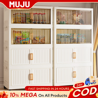 MUJU Foldable Cabinet for Clothes Stackable Storage Box With Universal ...