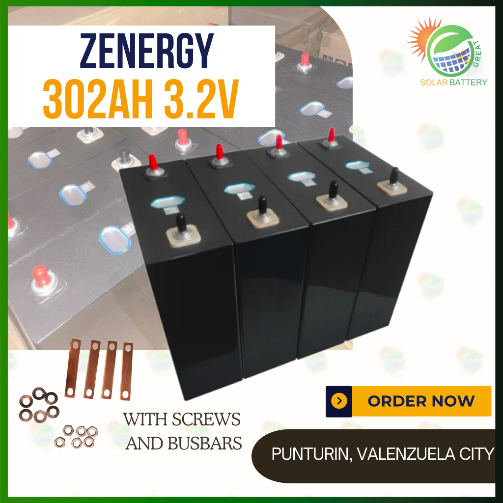 BRANDNEW 302AH ZENERGY 3.2v Prismatic Rechargeable LiFePo4 Battery Cell ...