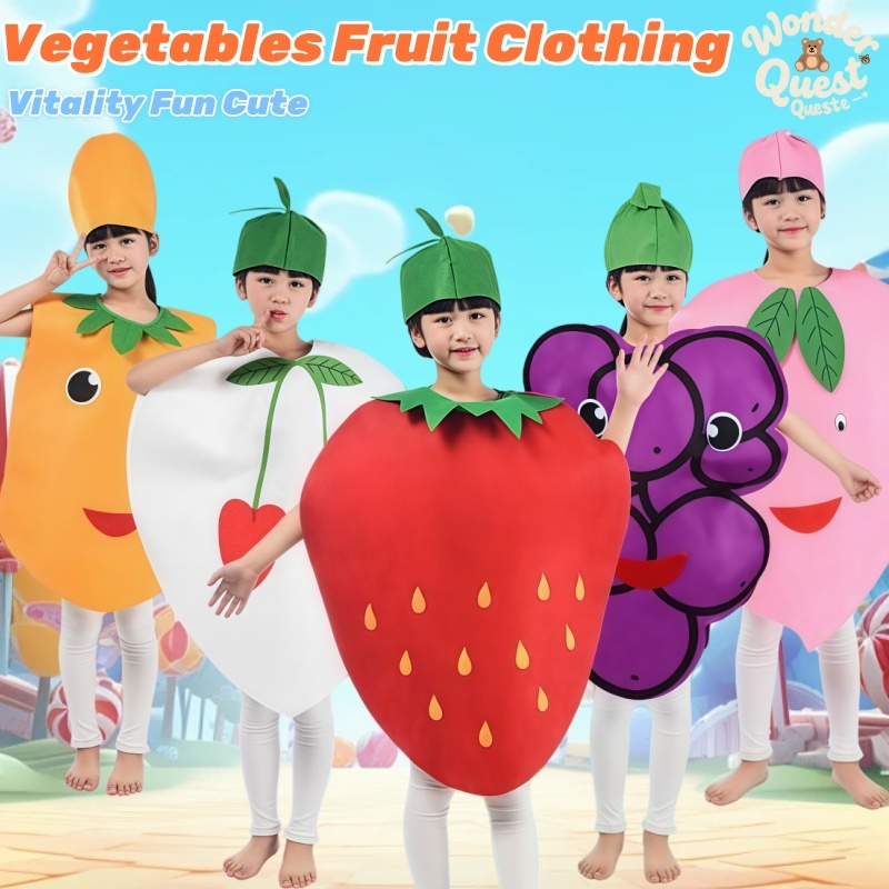 【COD】Kids Fruit Vegetable Costume Vegatables Cosplay Costume Nutrition ...