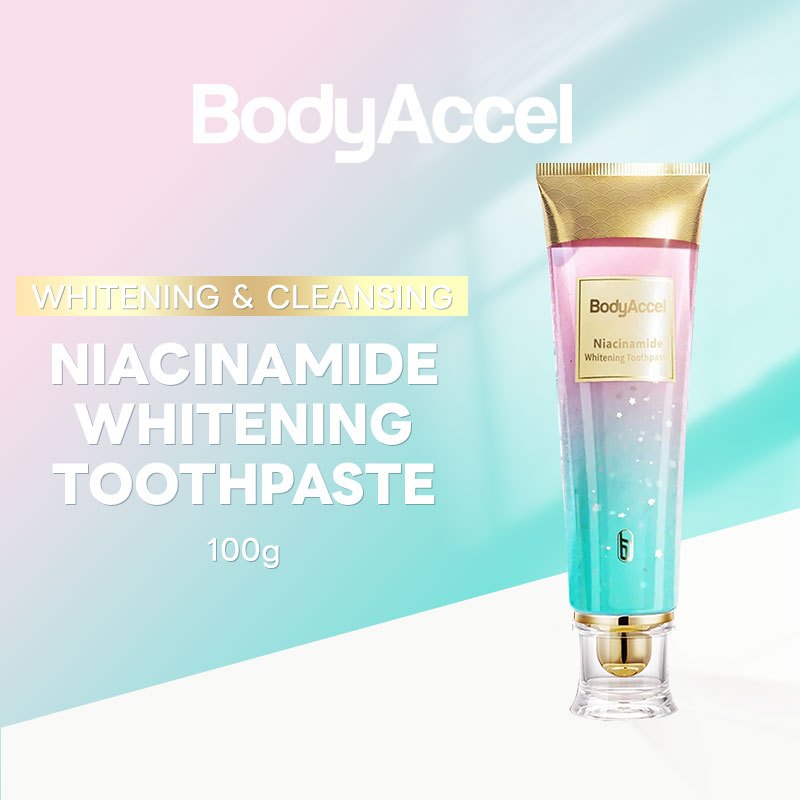 Original BodyAccel Niacinamide Whitening Toothpaste Complete Care Stain ...