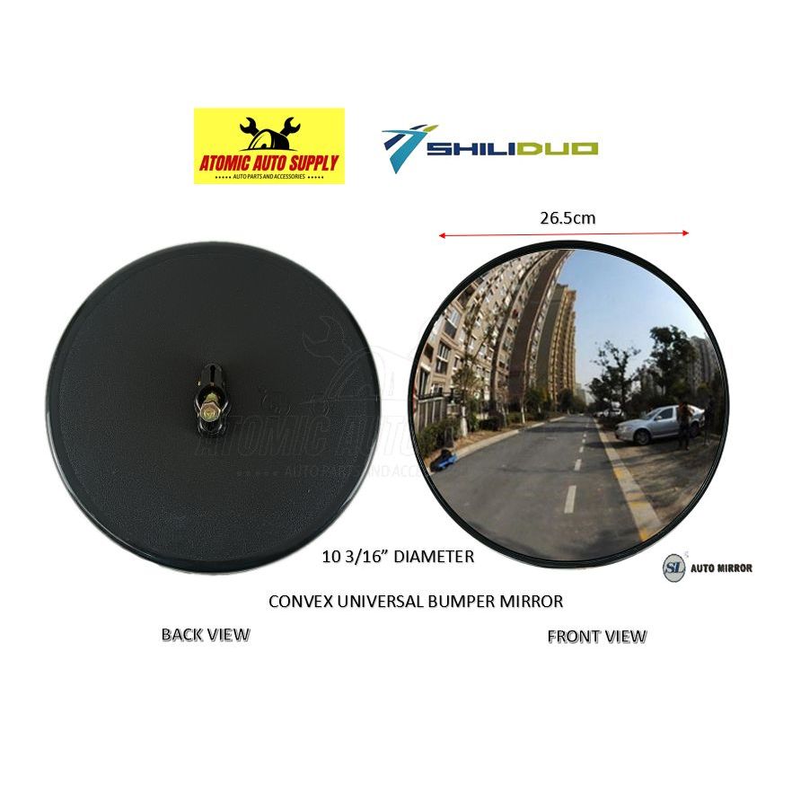 SHILIDUO E553 CONVEX UNIVERSAL BUMPER MIRROR HIGH QUALITY WITH CLEAR ...