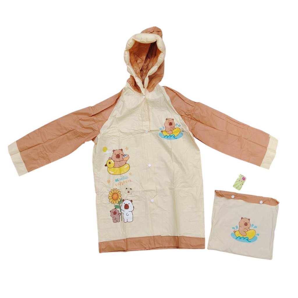 CAPYBARA RAINCOAT PVC KAPOTI CHARACTER FOR KIDS | Shopee Philippines