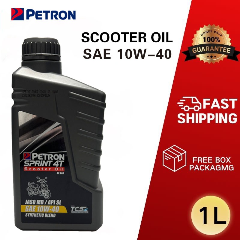 (1L)Petron Sprint 4T Scooter Oil Fully Synthetic SAE 5W-40 and (SAE 10W ...