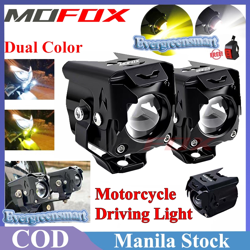 MOFOX R1 Laser Gun Motorcycle Mini Driving Light MDL 40W Dual Color Hi ...