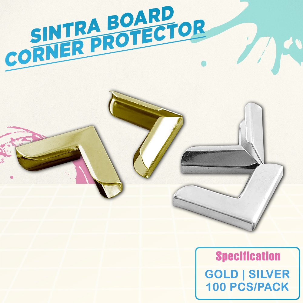 Gold/Silver Metal Sintra Board Corner Protection 100pcs | Shopee ...