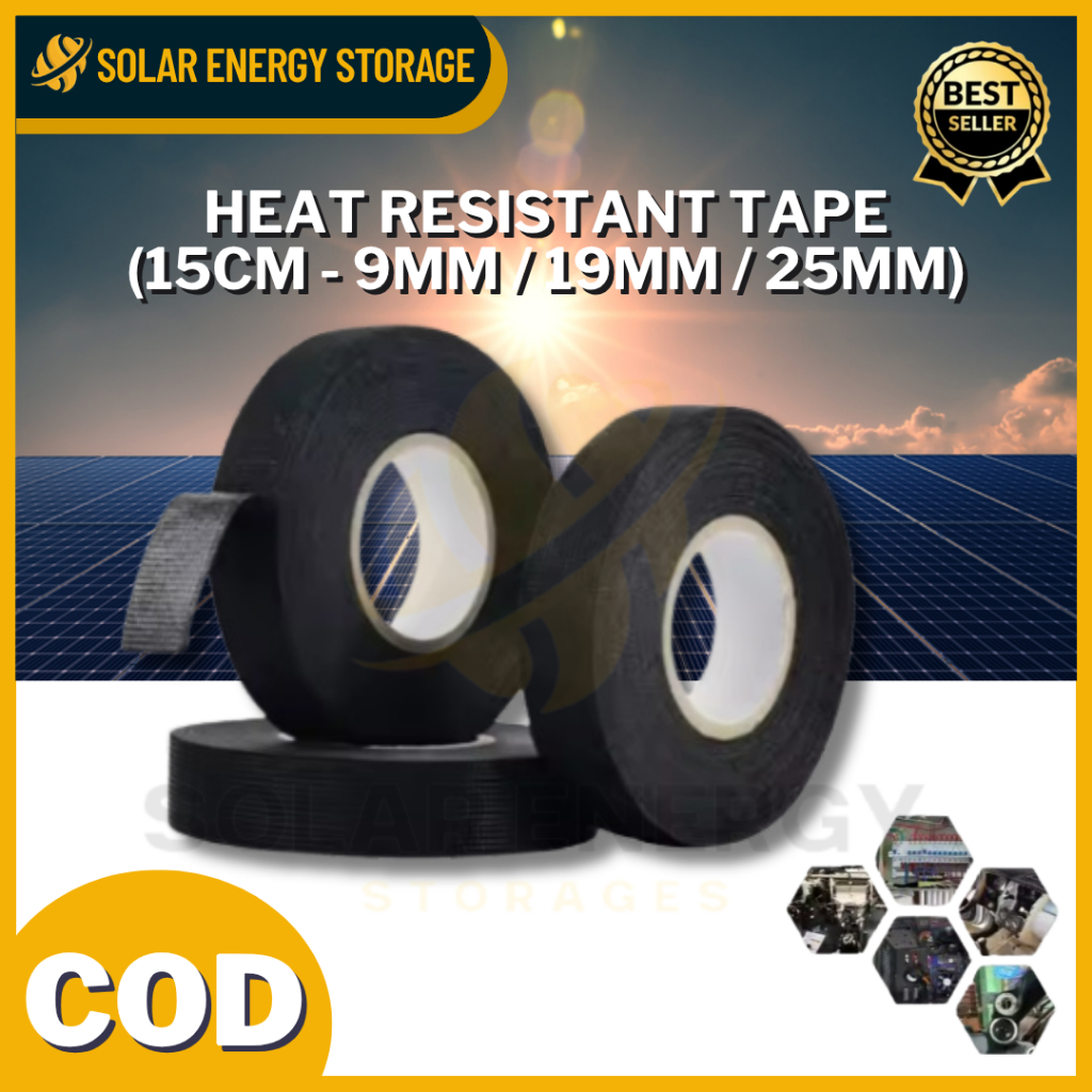 HEAT RESISTANT TAPE (15CM - 9MM / 19MM / 25MM) Automotive Wire Tive ...