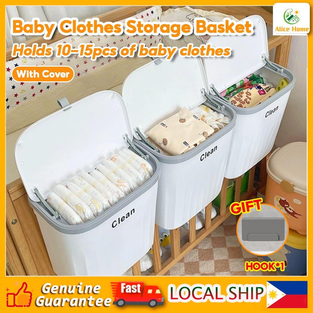 Talmf Baby Clothes Storage Box With Cover Baby Crib Bedside Hanging ...