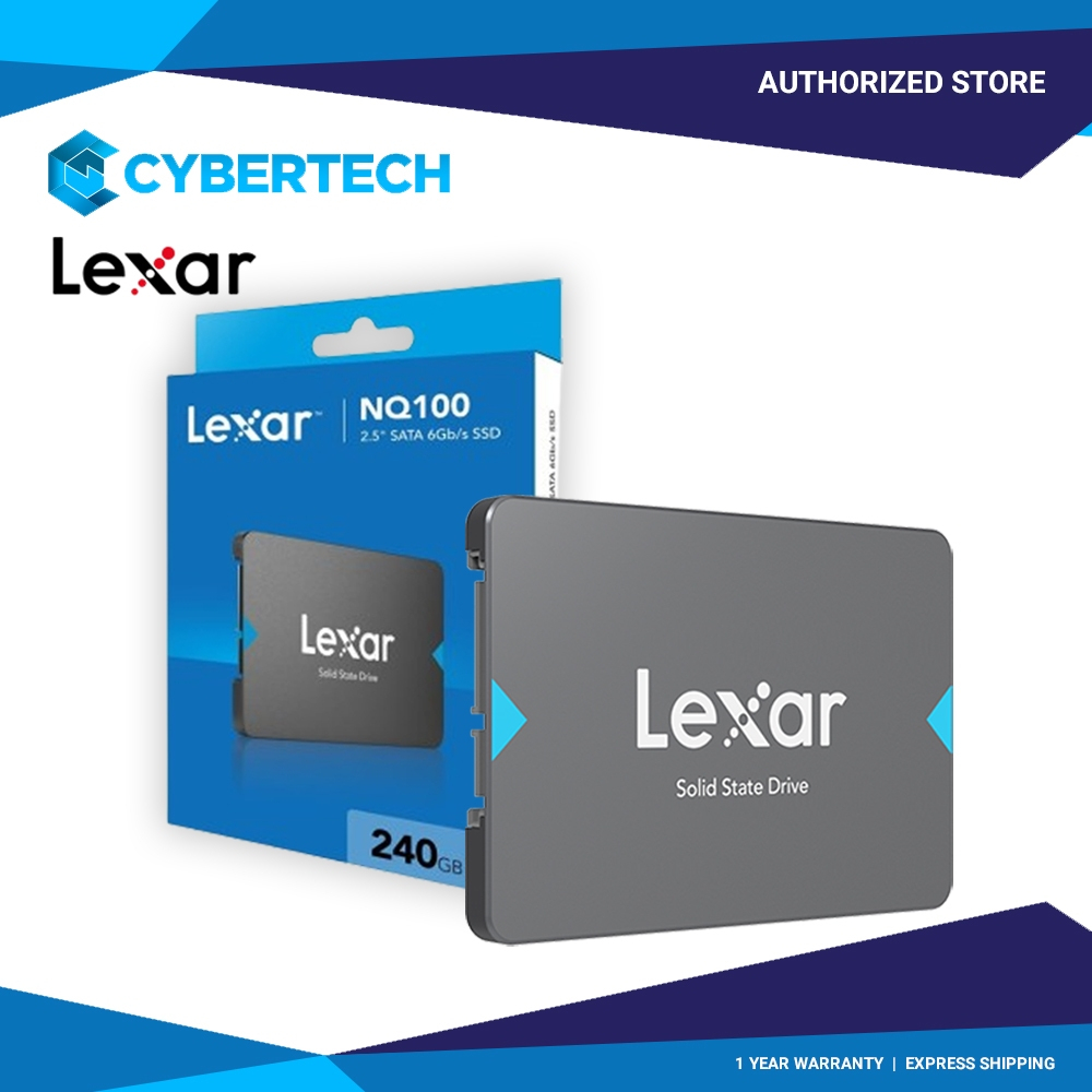 Lexar NQ100 240GB, 256GB, 512GB 2.5" SATA III 6Gb/s SSD 550 MB/s read ...