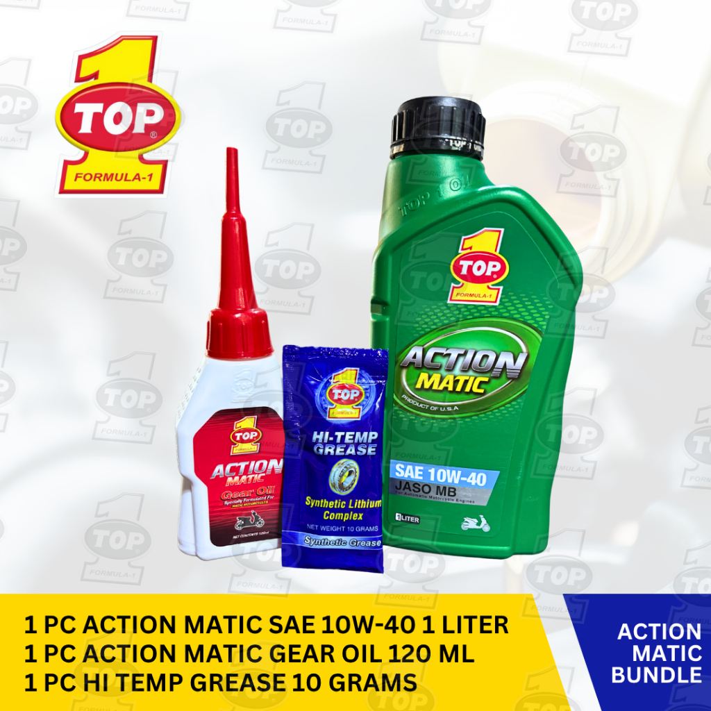 Top 1 - 1 Liter Synthetic Action-Matic Oil SAE10w-40 Bundle, 1 Qrt ...