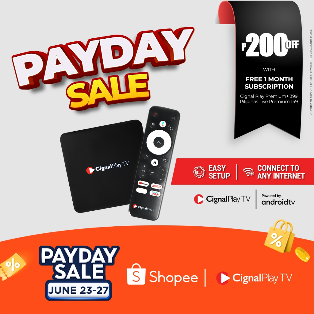 Cignal Play TV Android Box 4K Dolby Android 12 Bluetooth TV Channels ...