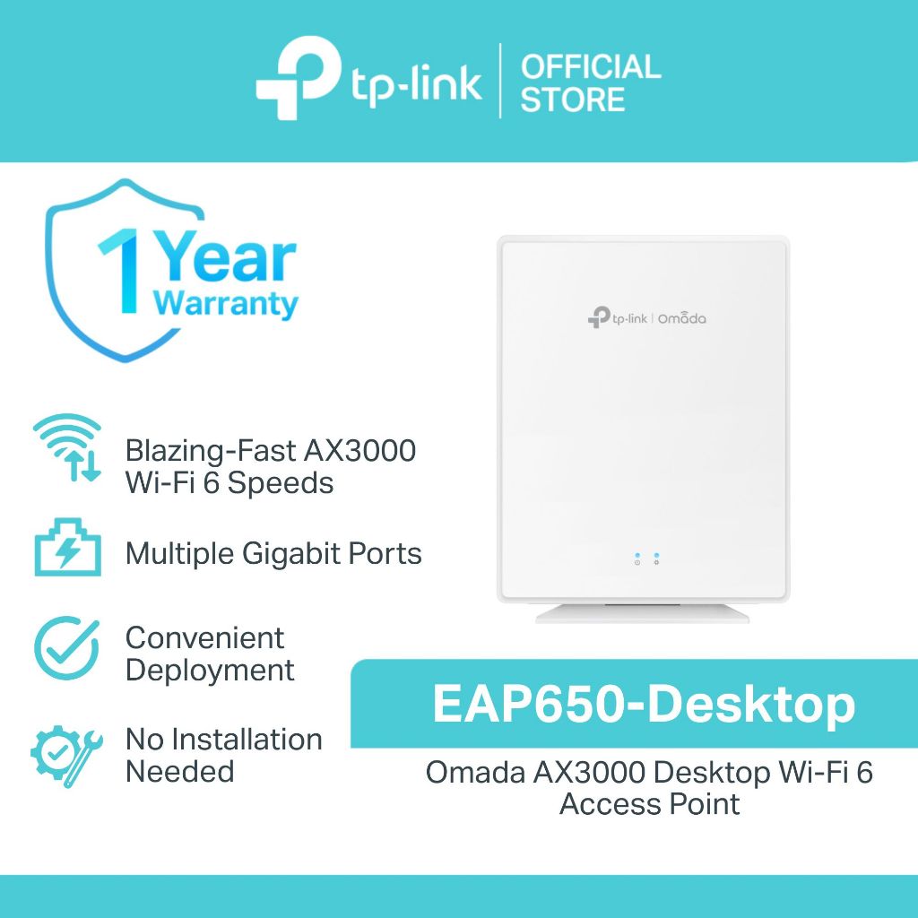TP-Link EAP650-Desktop Omada AX3000 Desktop Wi-Fi 6 Access Point ...