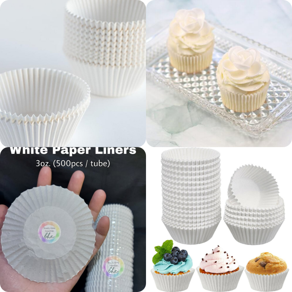 500pcs White Paper Liners 3oz Disposable Cupcake Muffin CC Liner 500's ...