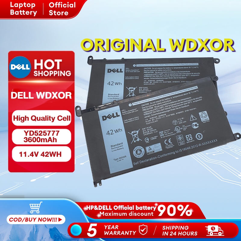 Original WDXOR Laptop battery For Dell Inspiron 14-5468 7460 15-5565 ...