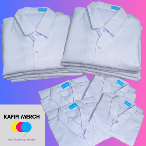 KAFIFI Polo White School Uniform straight Katrina fabric 3pcs per pack ...