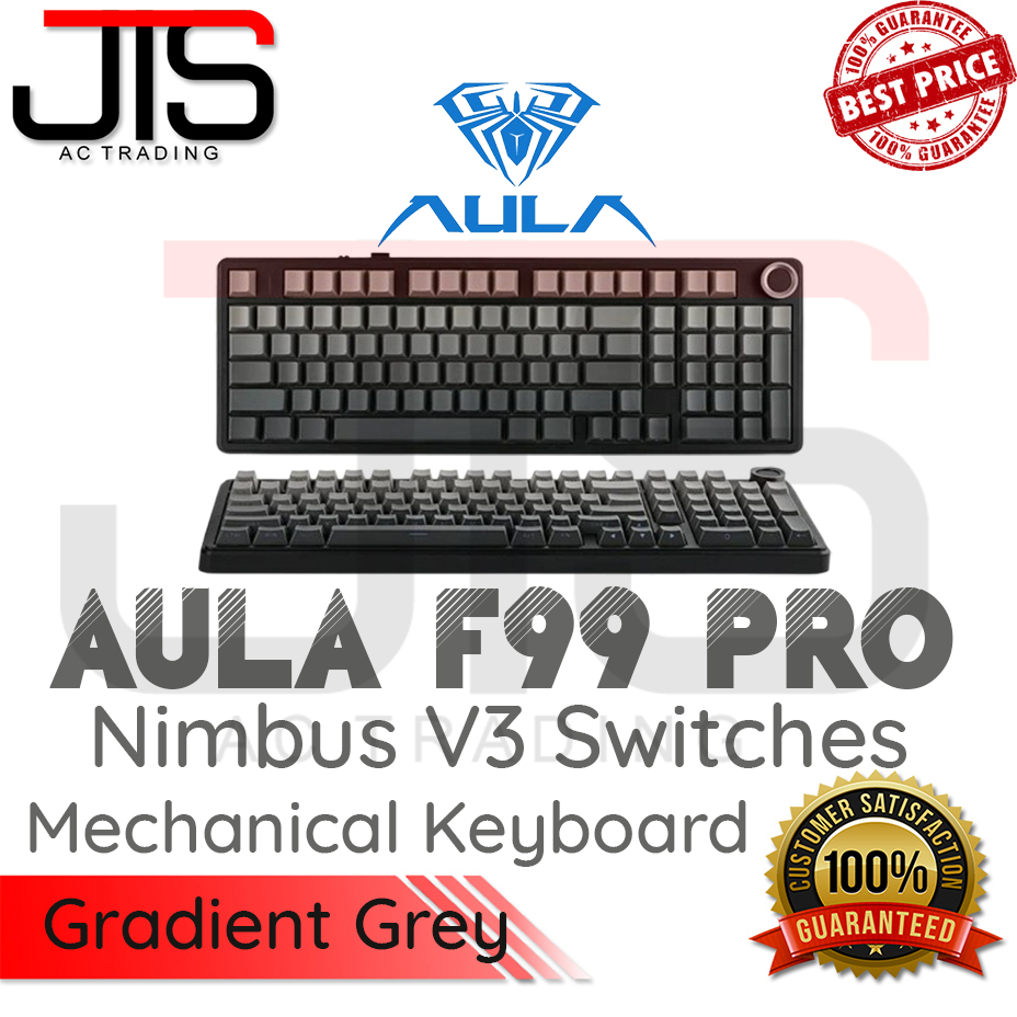 AULA F99 PRO Nimbus V3 Switches Mechanical Keyboard - Gradient Grey ...