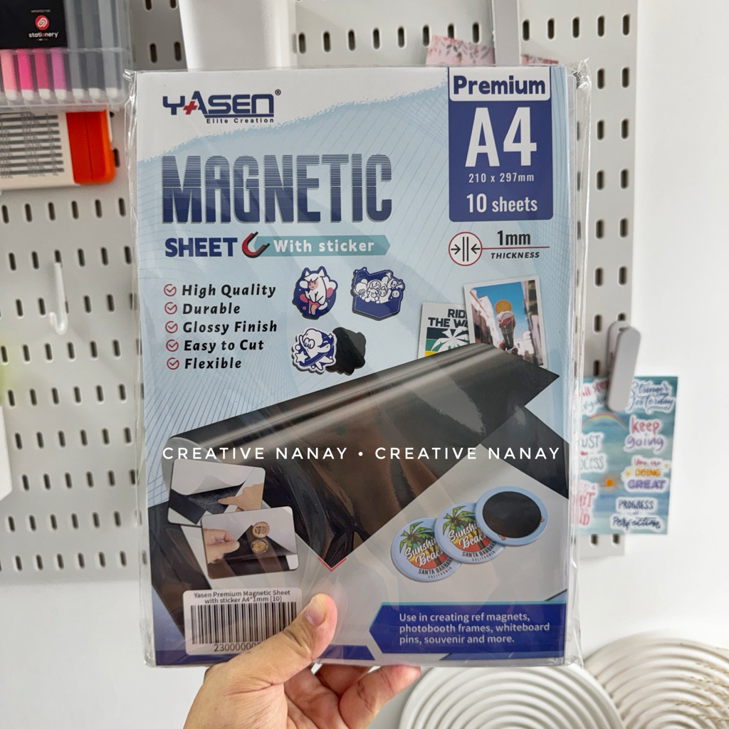 10 Magnetic Sheet A4 with Adhesive/Sticker 1mm | Shopee Philippines