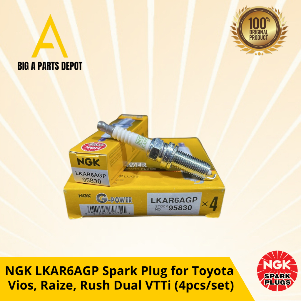 NGK Spark Plug LKAR6AGP G-Power Platinum for Toyota Avanza, Rush, Vios ...
