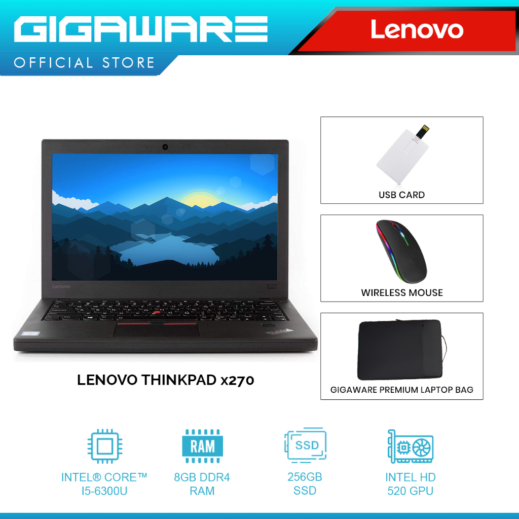 Lenovo ThinkPad X270 12.5" HD (1366x768), Intel Core i5-6300U 8/16 GB ...