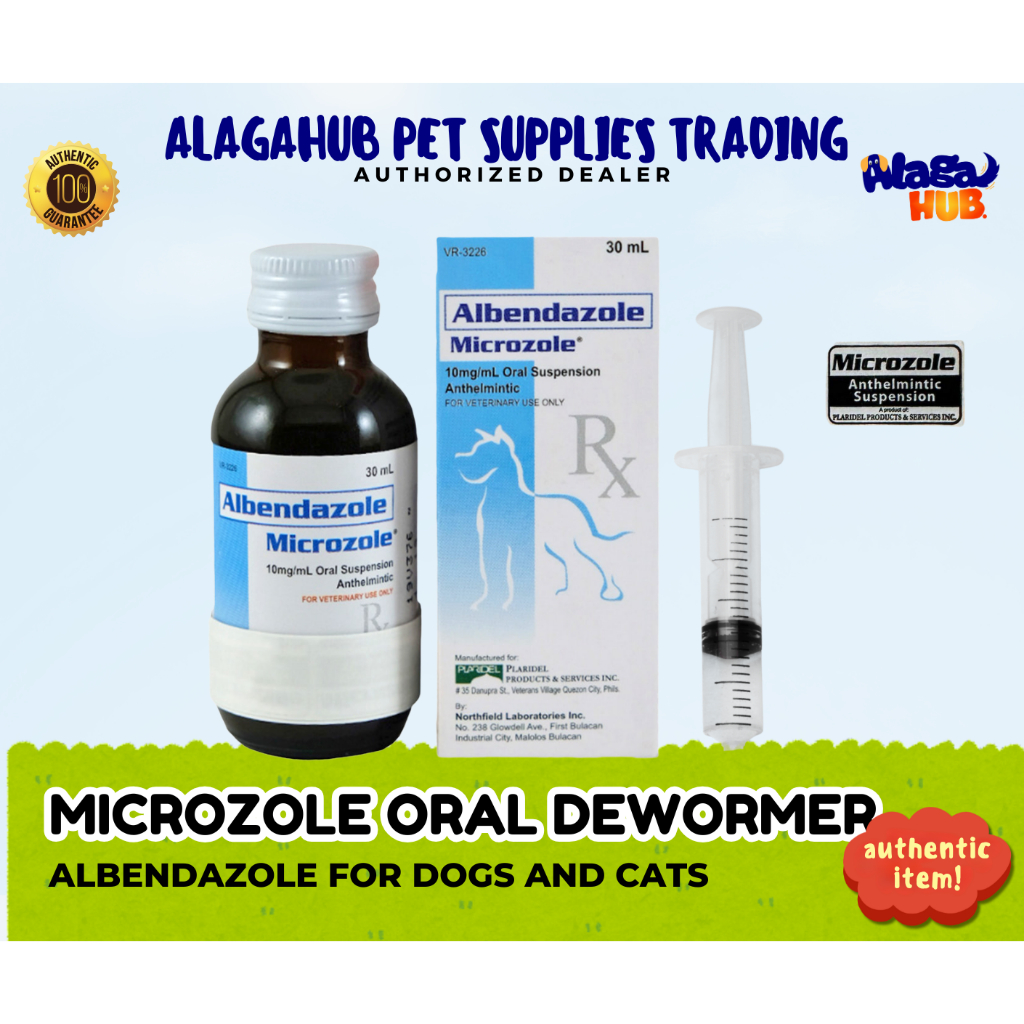 ALAGA MICROZOLE LIQUID PET DEWORMER PURGA DOG CAT SYRUP 30ML WITH FREE ...