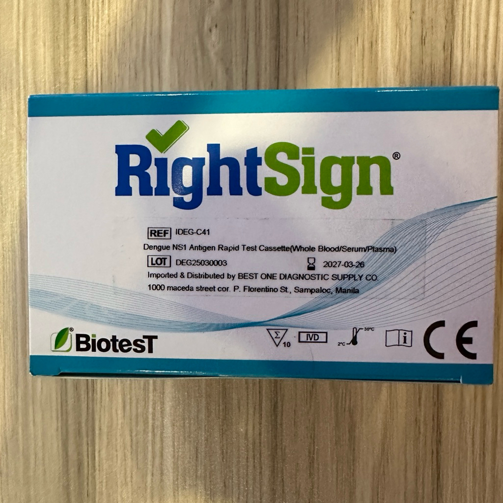 Rightsign Dengue NS1 Antigen Rapid Test Cassette | Shopee Philippines