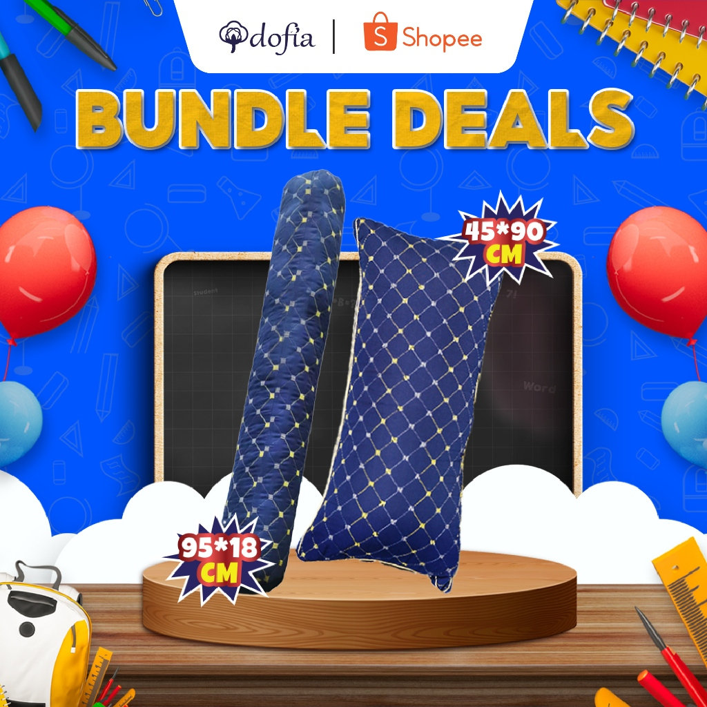 [BUNDLE DEAL] Dofia Mid-Size Body Pillow with Long Bolster Pillow High ...
