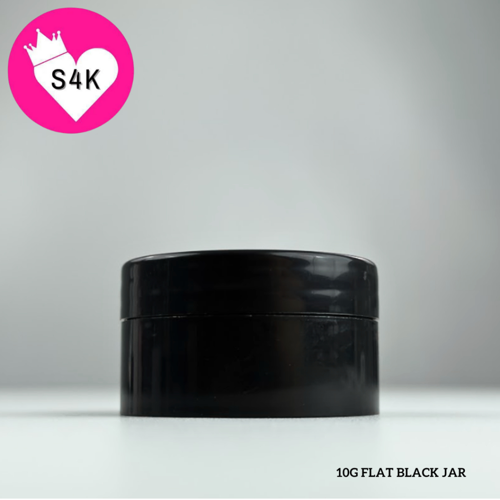 10g Black Jar – PP Plastic, Double Lining | Cosmetic Container for ...