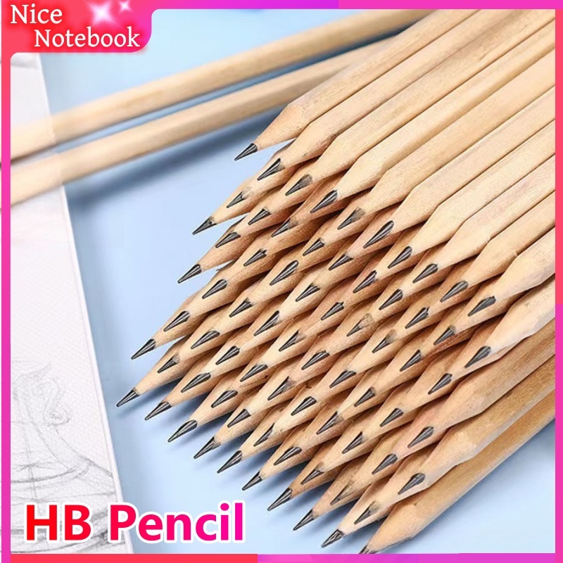 HB Pencil Log Lead-Free Non-Toxic Standard Writing With Eraser ...