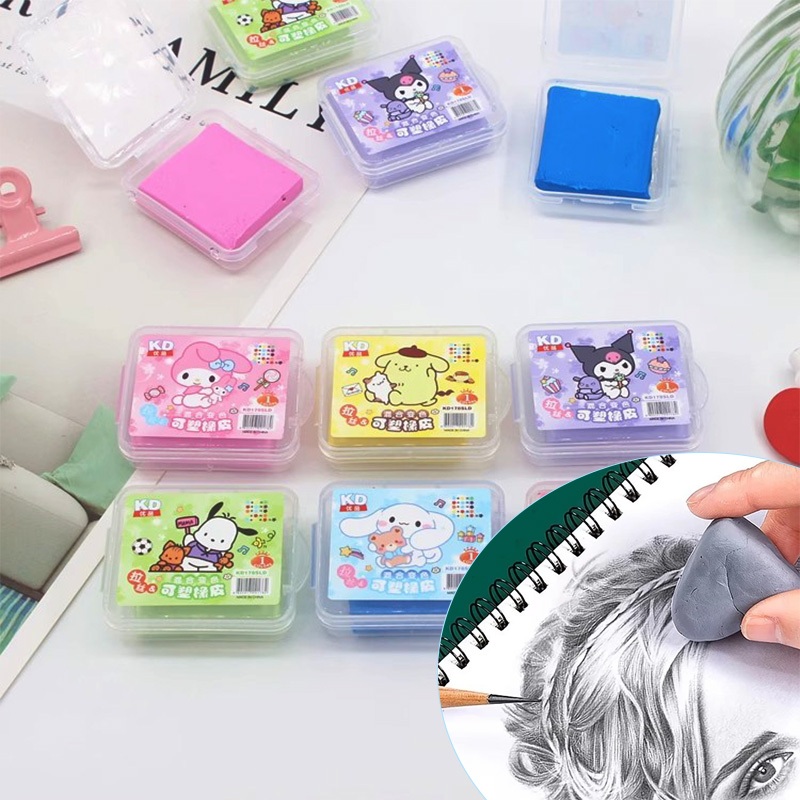 Kneaded Erasers 1pcs Solid Color Plasticity Eraser Soft Sketch Wipe ...