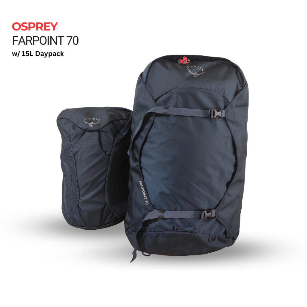 Osprey Farpoint 70 with 15L Daypack - Blue, Black (70Liters) | Shopee ...