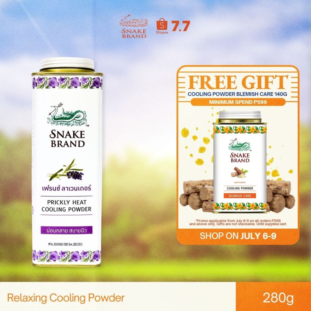 Snake Brand Cooling Powder Relaxing 280g | Shopee Philippines