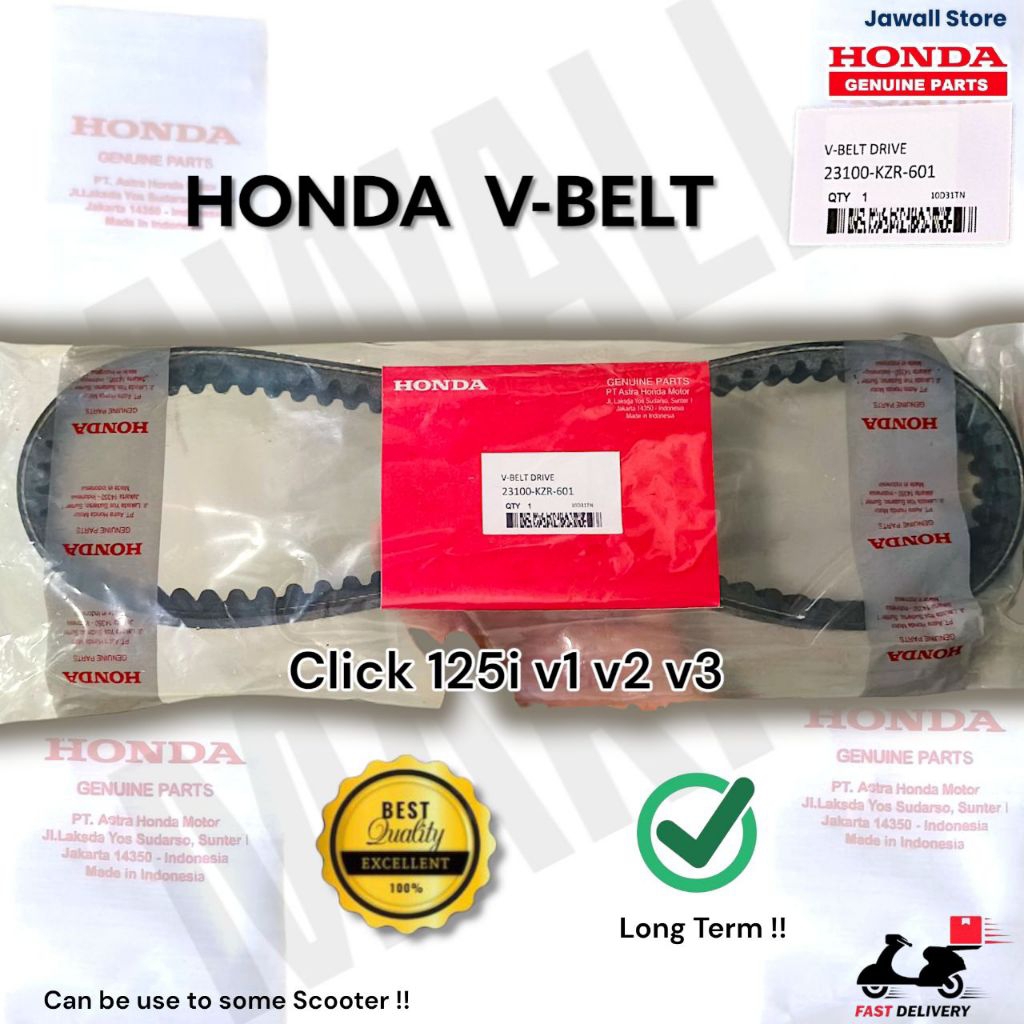 V-Belt for Click 125i v1 v2 v3. Honda CVT Belt [23100-KZR-601] PT AHM ...