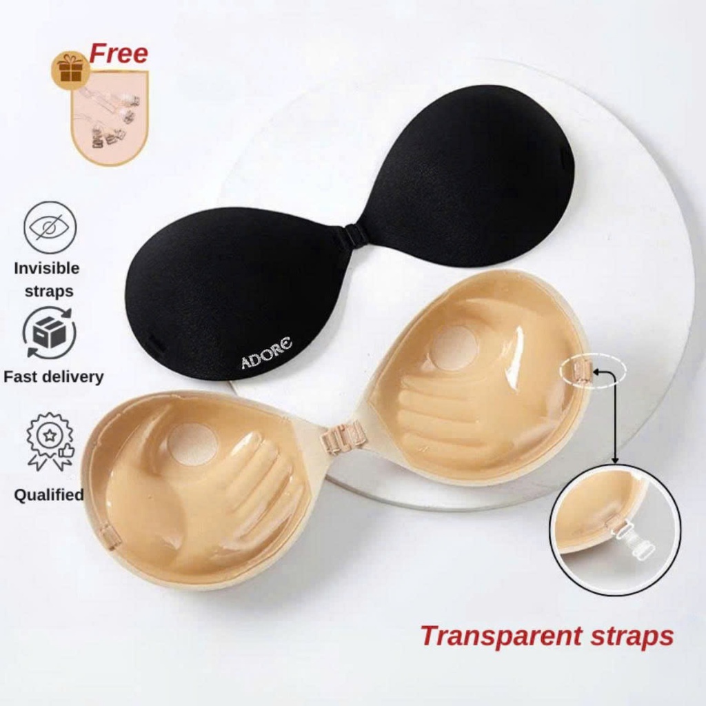 ADORE Palm Shape Push Up Silicon Bra Adhesive Silicone Bra Silicon Push ...