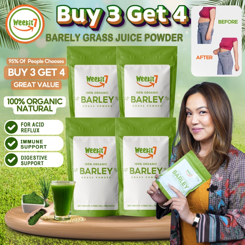 Weekit7 Barley Grass 4 Packs Digestive Health,Weight Loss,Detox,Organic ...