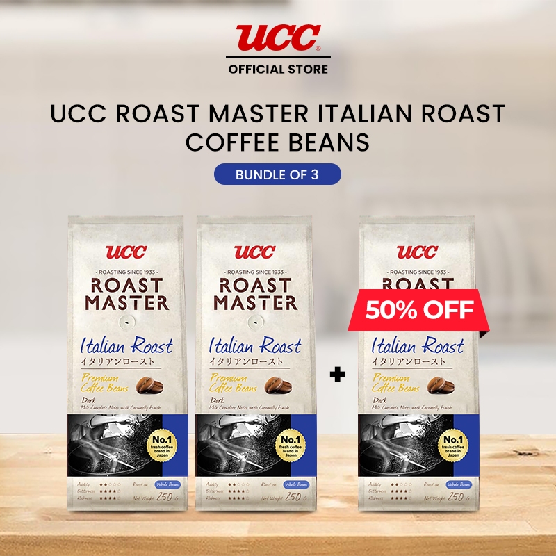 UCC Roast Master Italian Roast Coffee Beans 250g Buy 2, Get 1 at 50% Off (Bundle of 3) | Shopee ...
