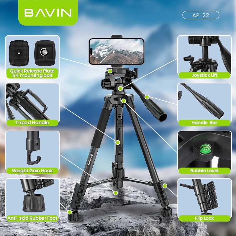 HTM BAVIN AP22 Tripod for Camera DSLR Tripod Stand for Mobile Phones ...