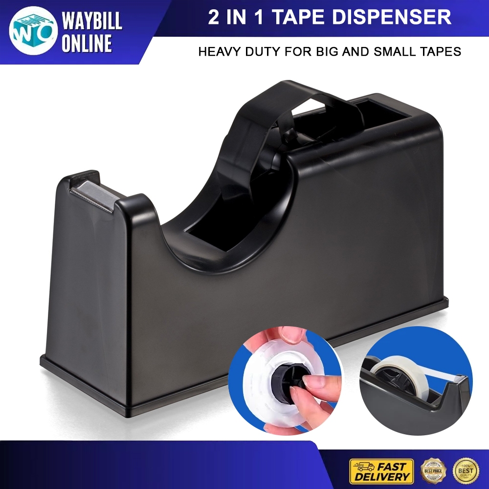 Dual Core Tape Dispenser 1" Wide 2in1 Core 1" & 3" Removable Heavy Duty ...