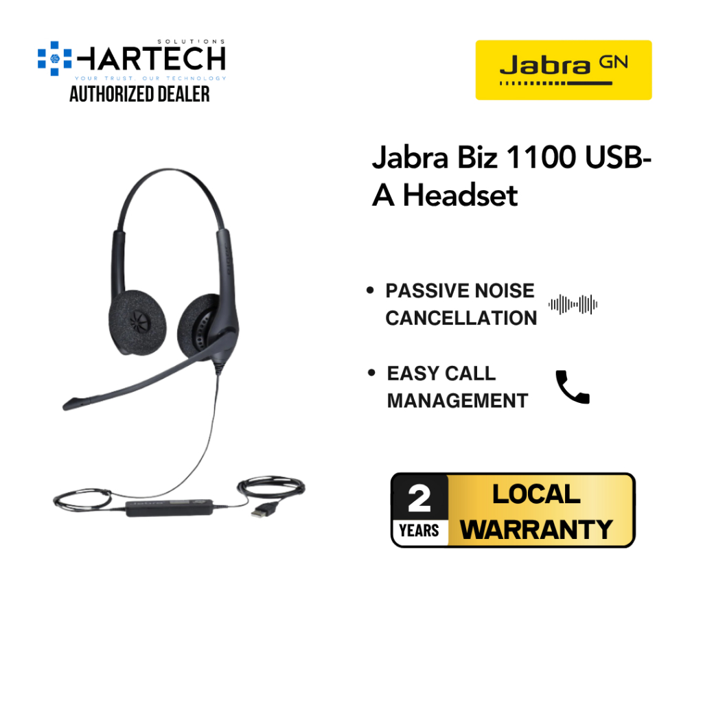 Jabra Biz 1100 USB Headset (Noise Cancelling Mic) | Shopee Philippines