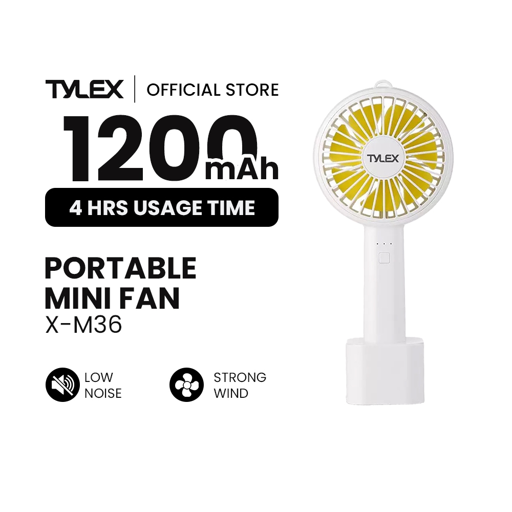 Tylex X-M36 Handheld Ultra Weight Fan 1200mAh Rechargeable | Shopee ...