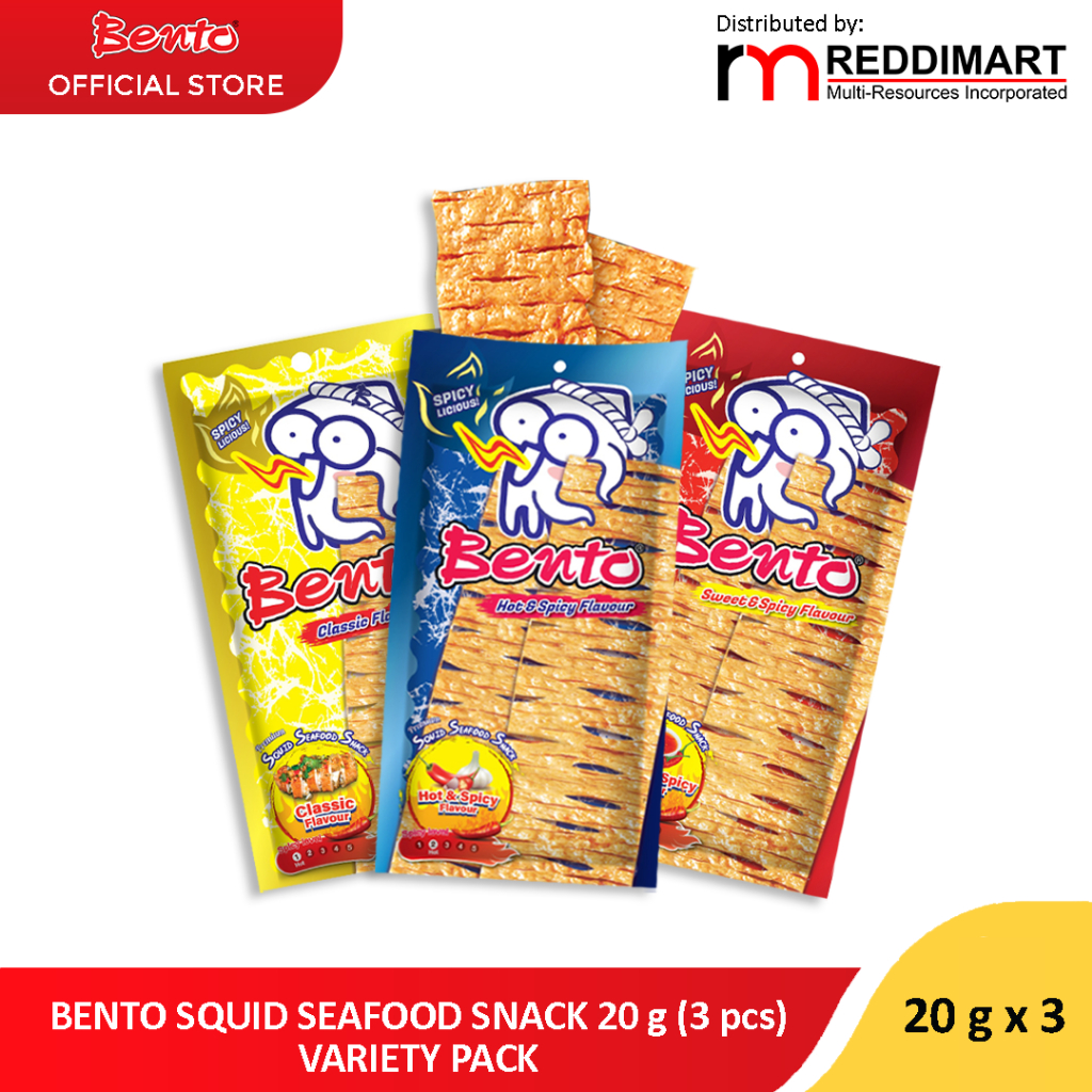 Bento Seafood Snack 20G - Variety Pack (3pcs) | Shopee Philippines