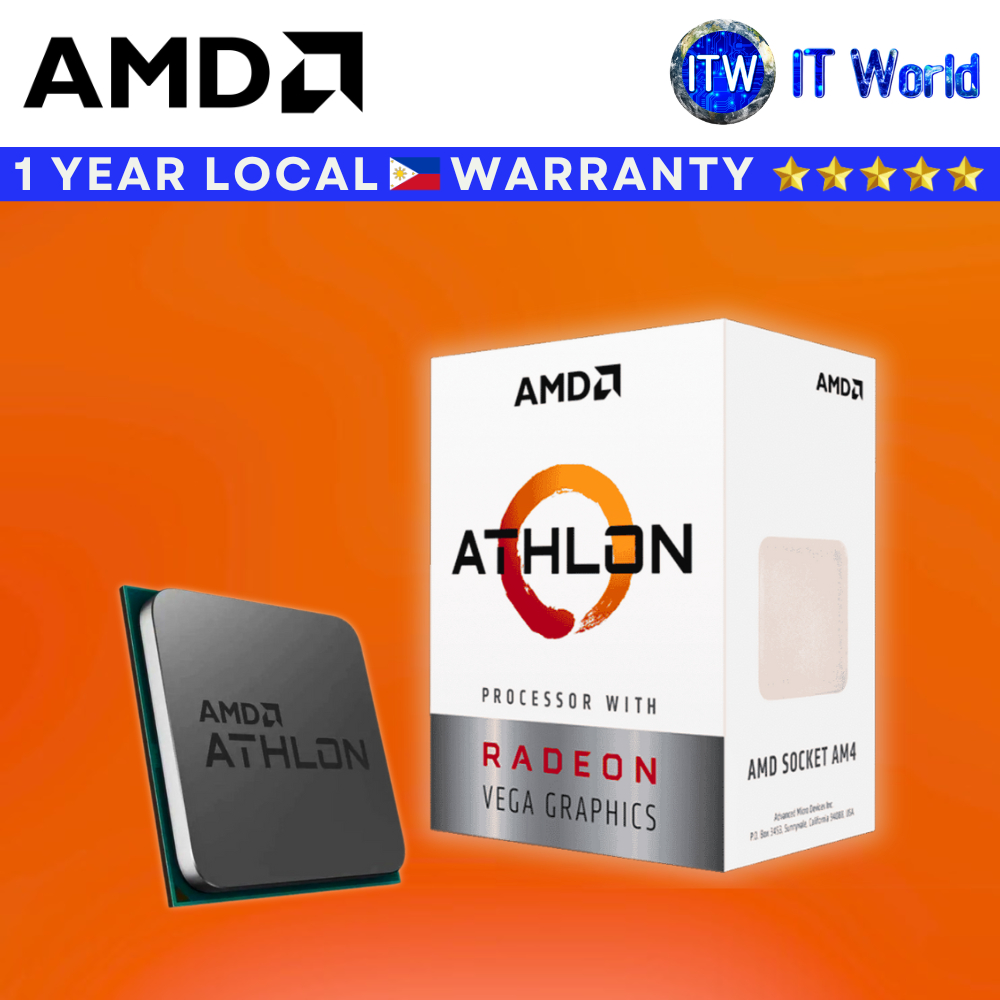 Itw | AMD Athlon 3000G MPK (Tray Type) 3.5GHz, 2 Cores, 4 Threads ...