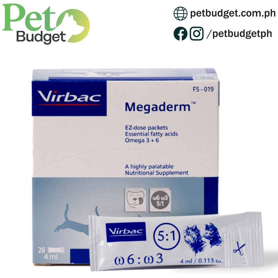 Virbac Megaderm 4ml per box (28 sachets) I Nutritional Supplement for ...