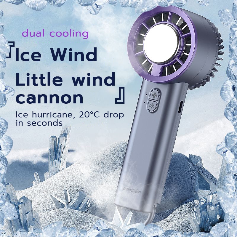 6000mAh Cooling Fan with Refrigeration Portable Fan Rechargeable Turbo ...
