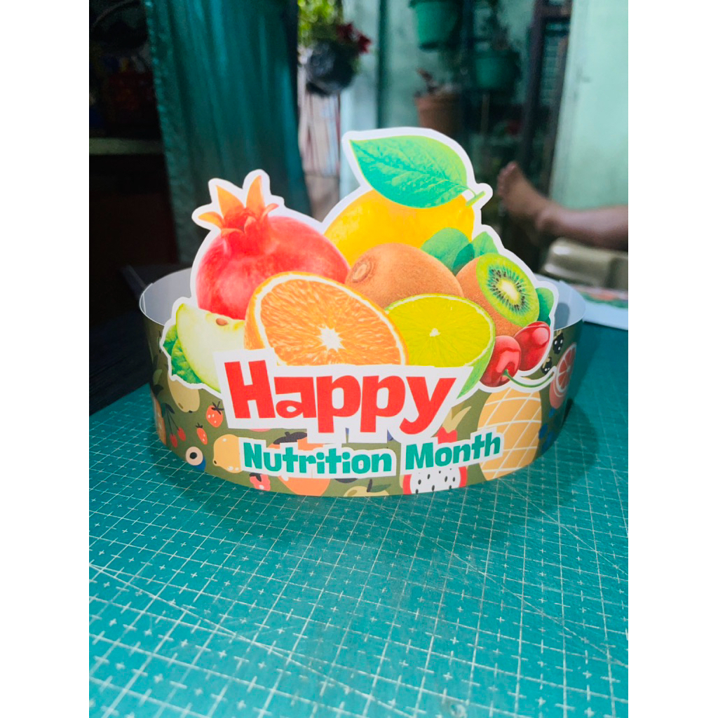 Nutrition Month Hat (head dress) NOT CUT OUT | Shopee Philippines
