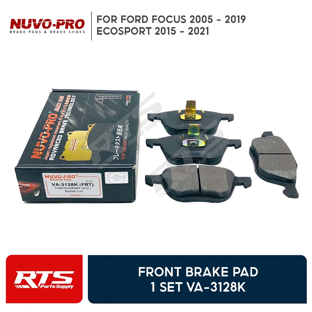 Nuvo Pro Front Brake Pad VA-3128K For Ford Focus 2005 - 2019 Ecosport ...
