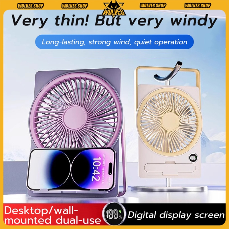 Desk Fan Life1 Personal Fan Digital display 4 Speeds Strong Wind ...